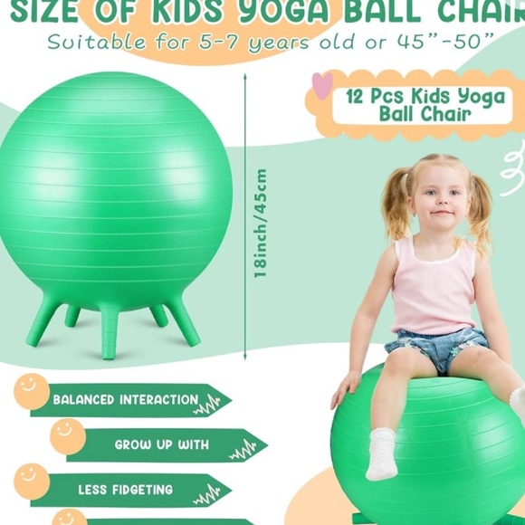 Glimin | Other | Nwt Chairyoga Stability Ball For Kids | Poshmark